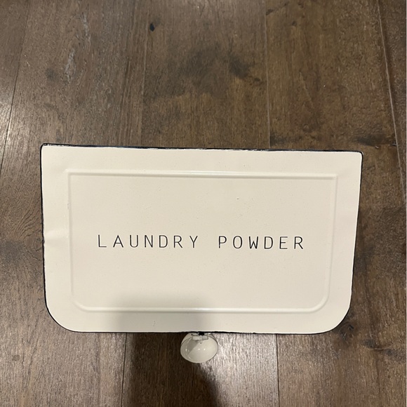 Zara | Storage & Organization | Zara White Laundry Powder Tin | Poshmark